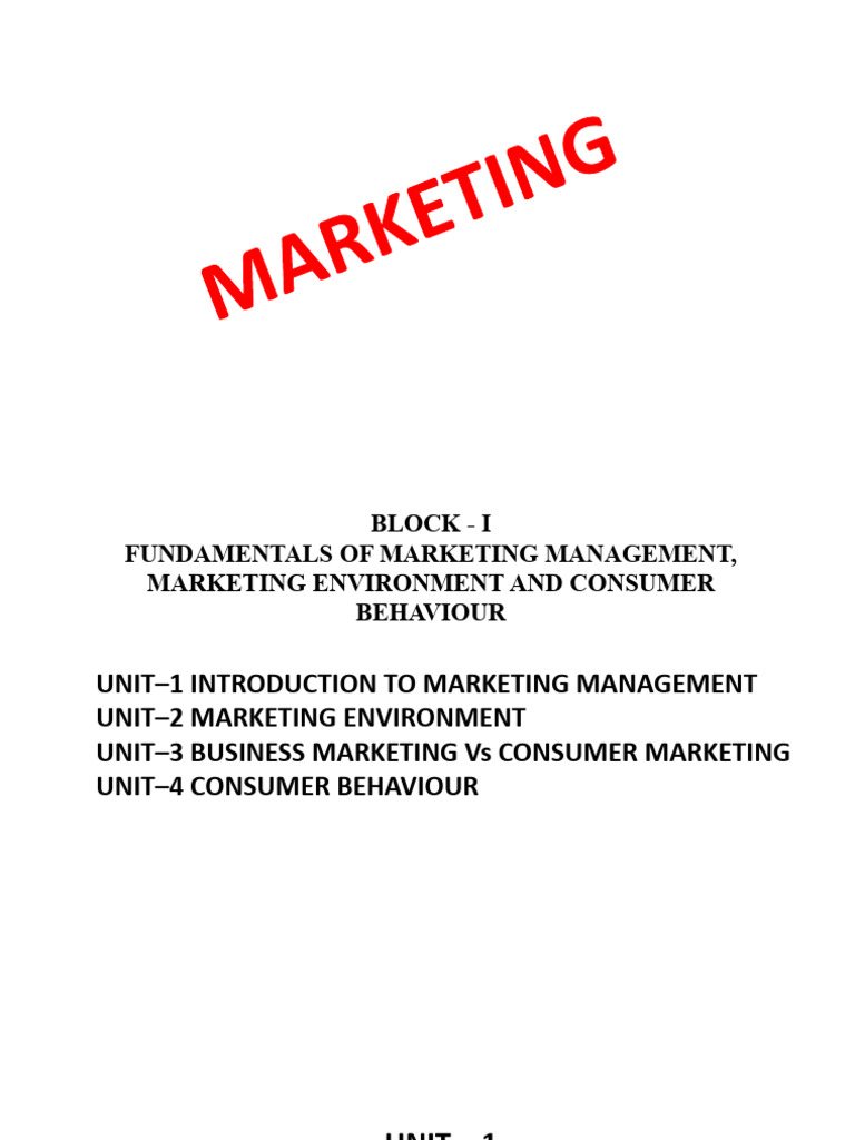 Marketing Management Essentials Guide | PDF | Marketing | Brand