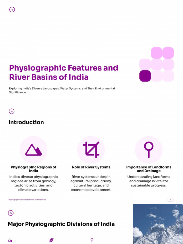 Physiographic Features and River Basins of India | PDF