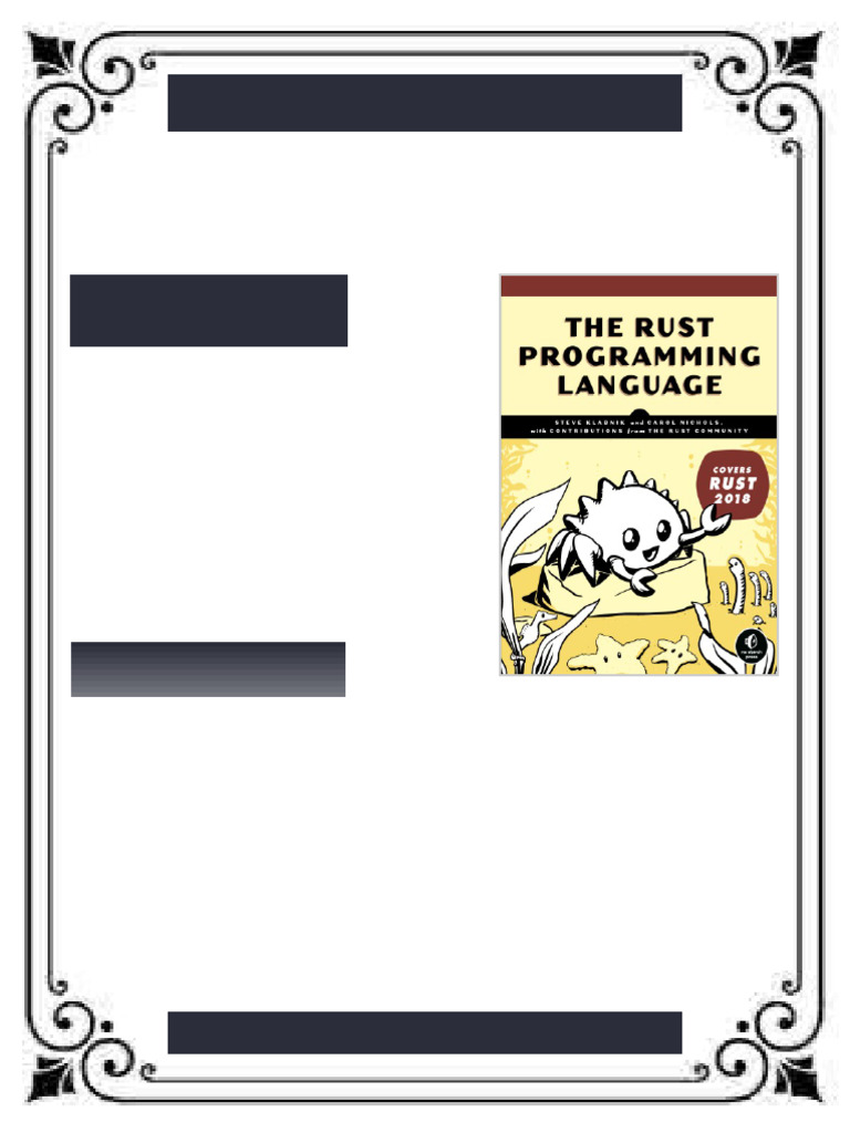 The Rust Programming Language Covers Rust 2018 Steve Klabnik eBook ...