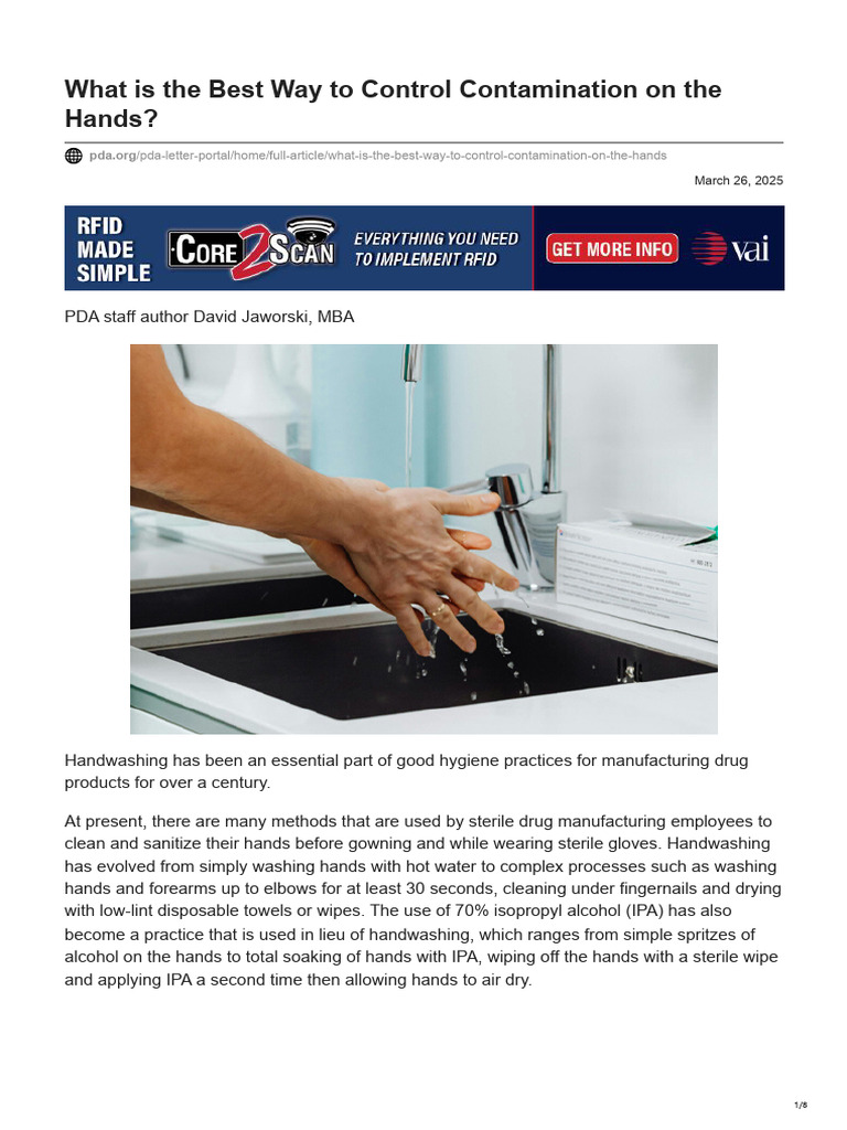 What Is The Best Way To Control Contamination On The Hands | PDF | Hand ...