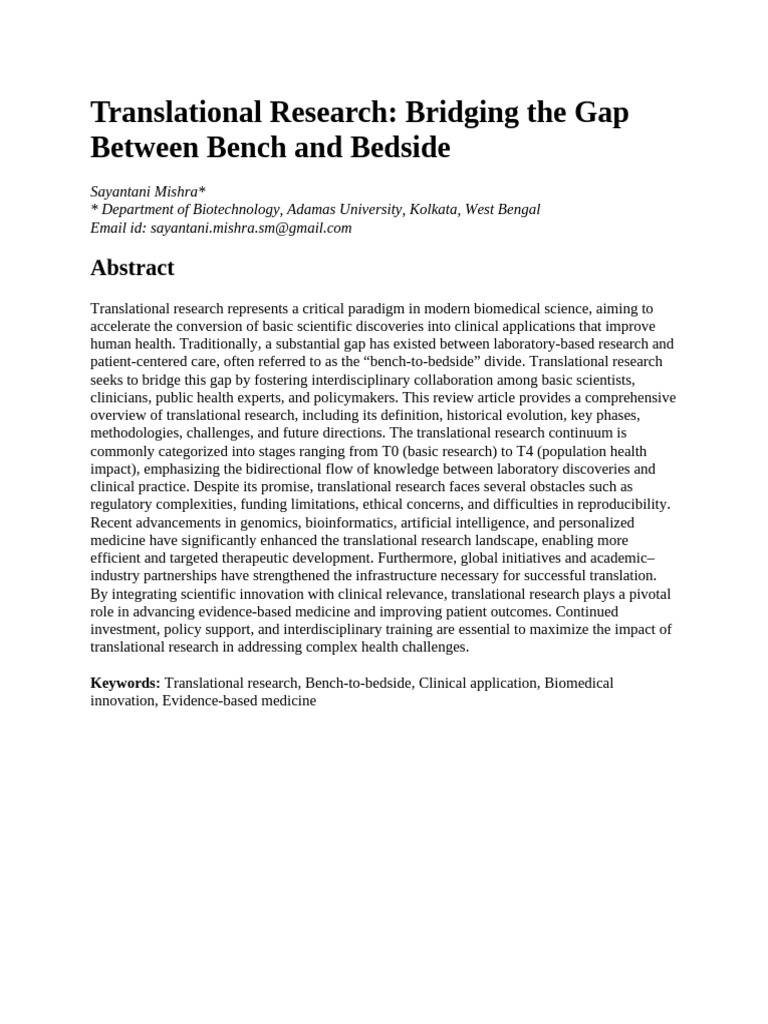 Translational Research | PDF
