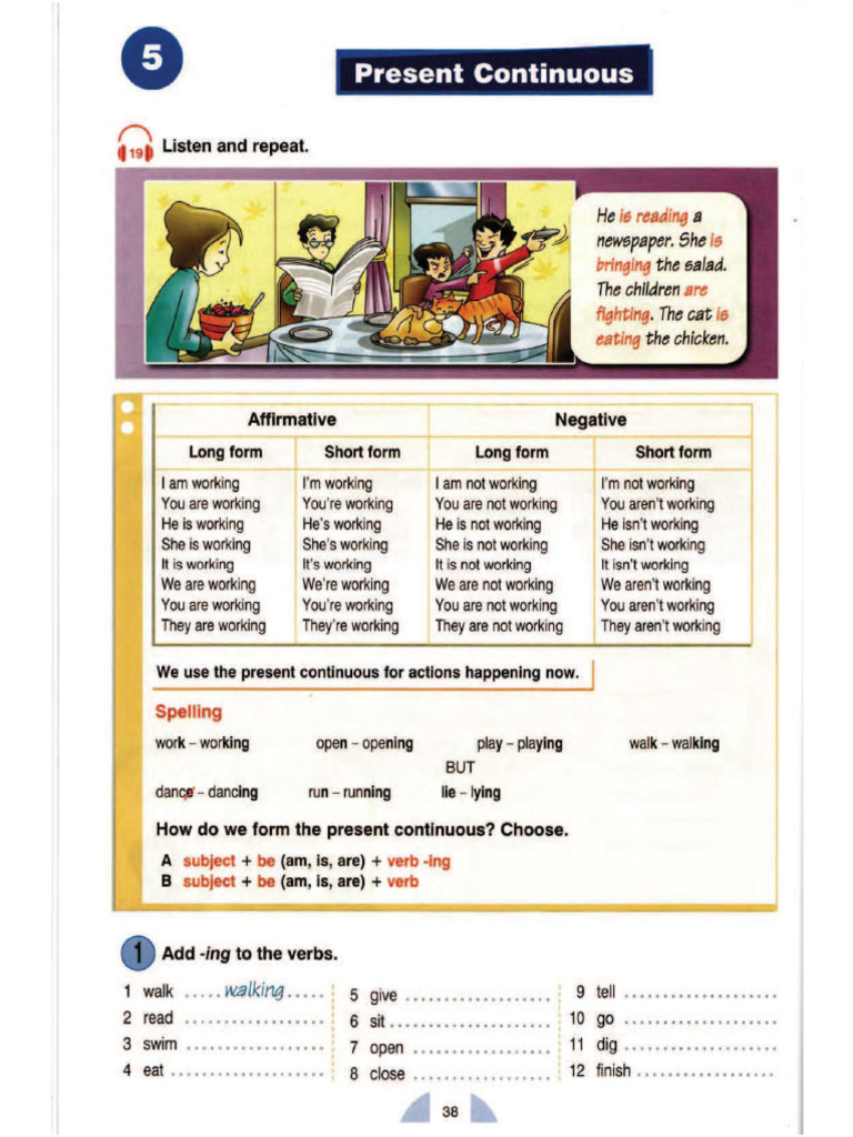 Present Simple - Present Continuous | PDF