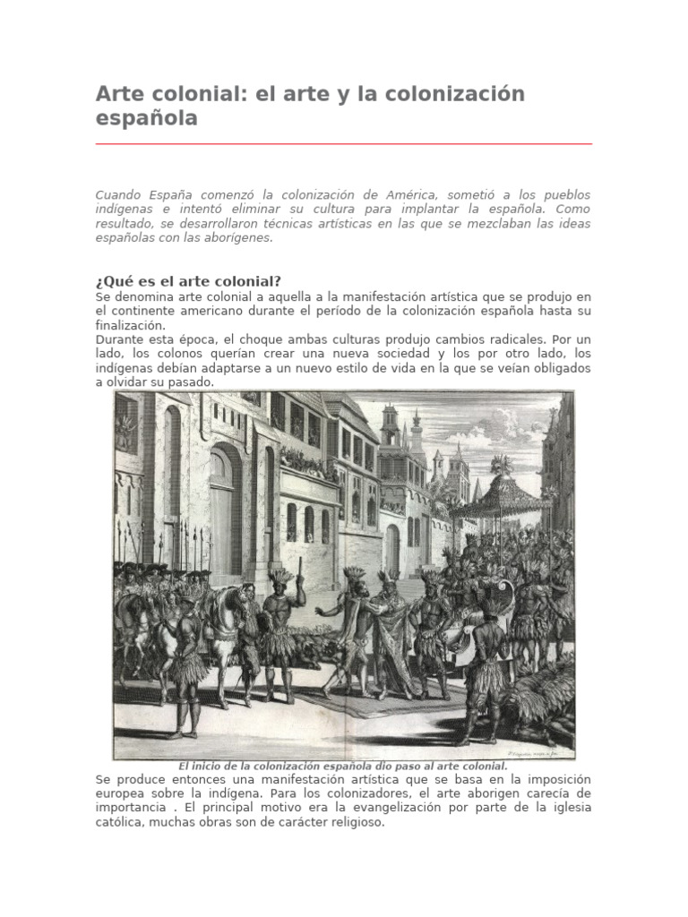 Arte Colonial | PDF | Escultura | Pinturas