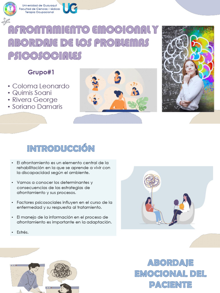 Afrontamiento emocional y Abordaje de los problemas psicosociales | PDF ...