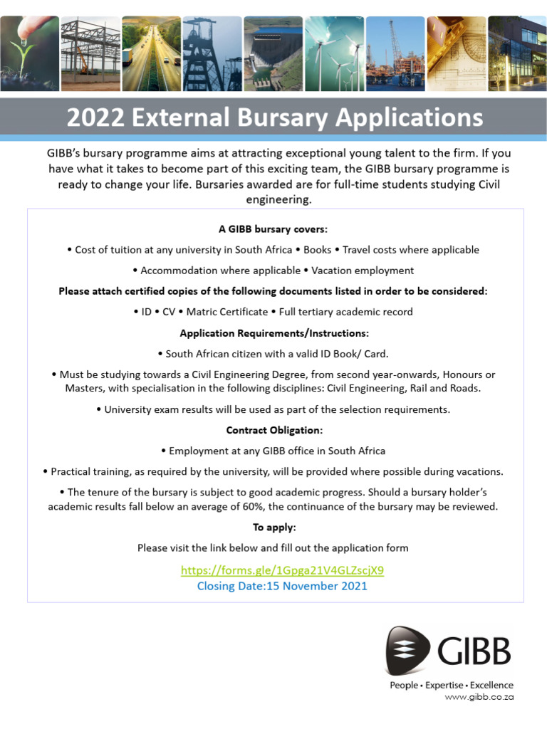Gibb External Bursary Poster 2022 | PDF