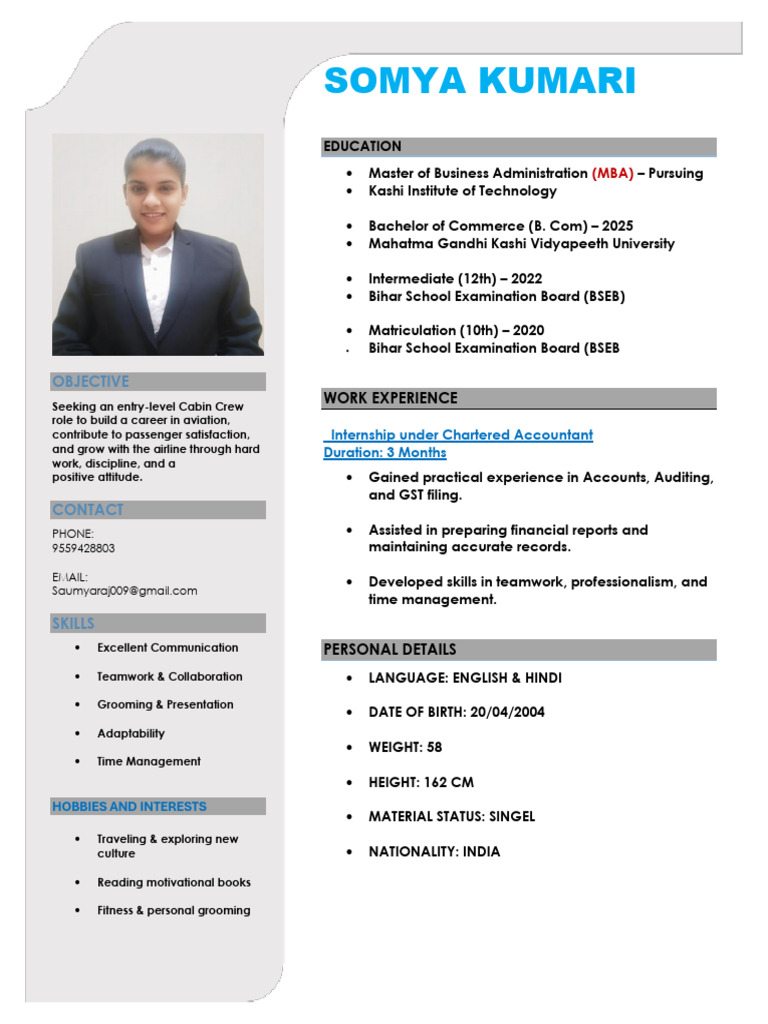 Resume Somya 0731 | PDF