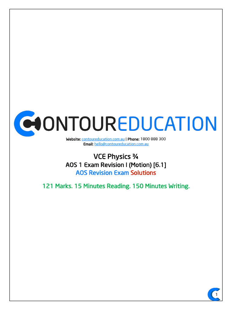 Unlocked - PH34 (6.1) - AOS 1 Exam Revision I (Motion) - AOS Revision ...