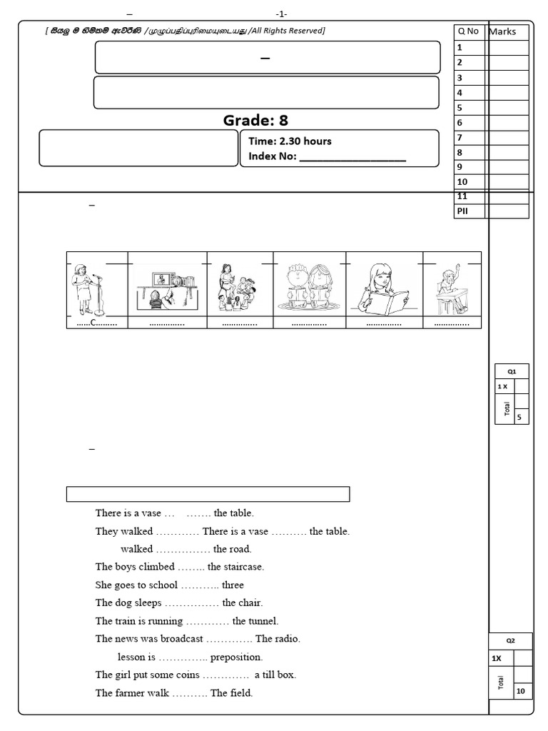 Grade 8 English Language Test 2023 | PDF | Linguistics | Linguistic ...