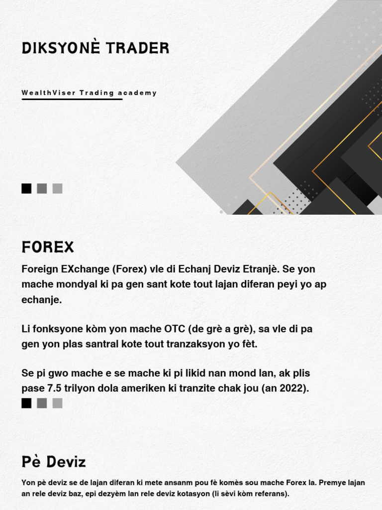 Diksyonè Trader: Wealthviser Trading Academy | PDF