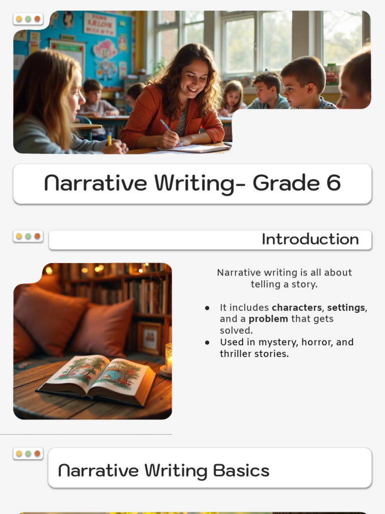 Narrative Writing For Grade 6 | PDF