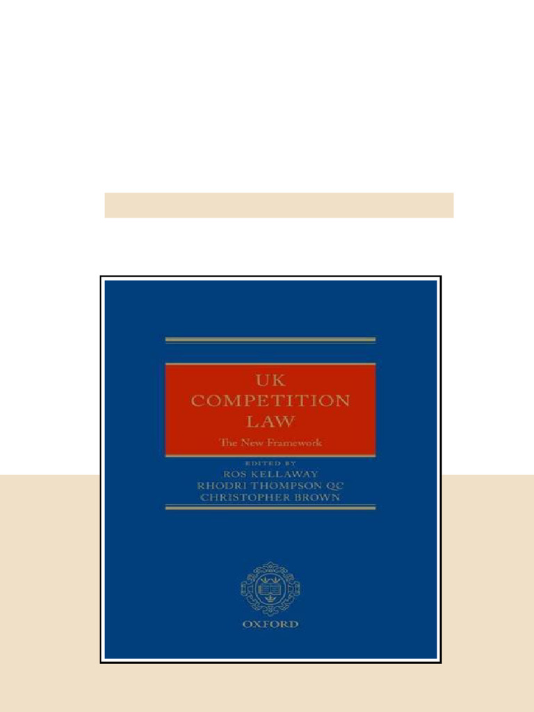 Uk Competition Law The New Framework First Edition Brown Christopher ...