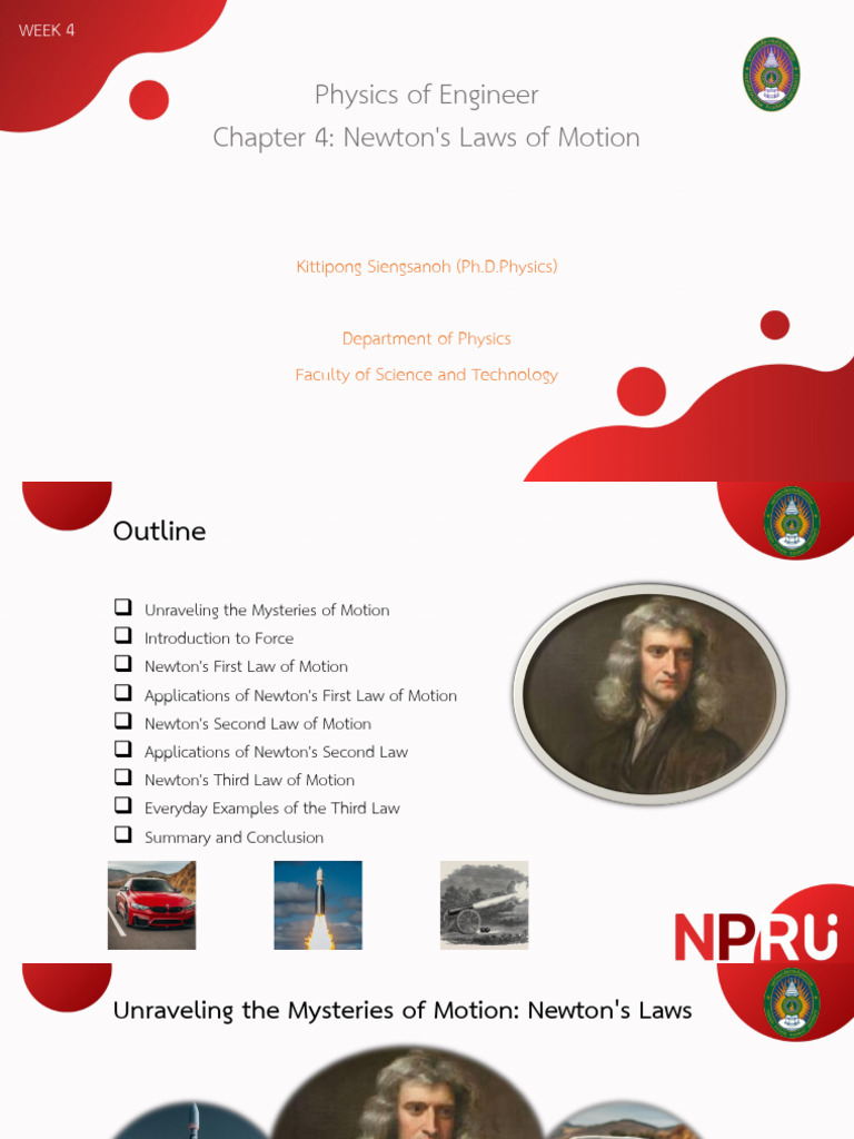 Physics of Engineer Chapter 4: Newton's Laws of Motion | PDF | Force ...