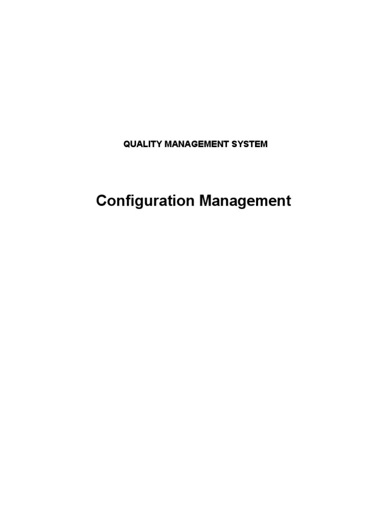 Configuration Management Process | PDF | Version Control | Backup
