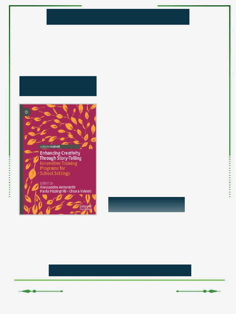 Enhancing Creativity Through Story-Telling: Innovative Training ...