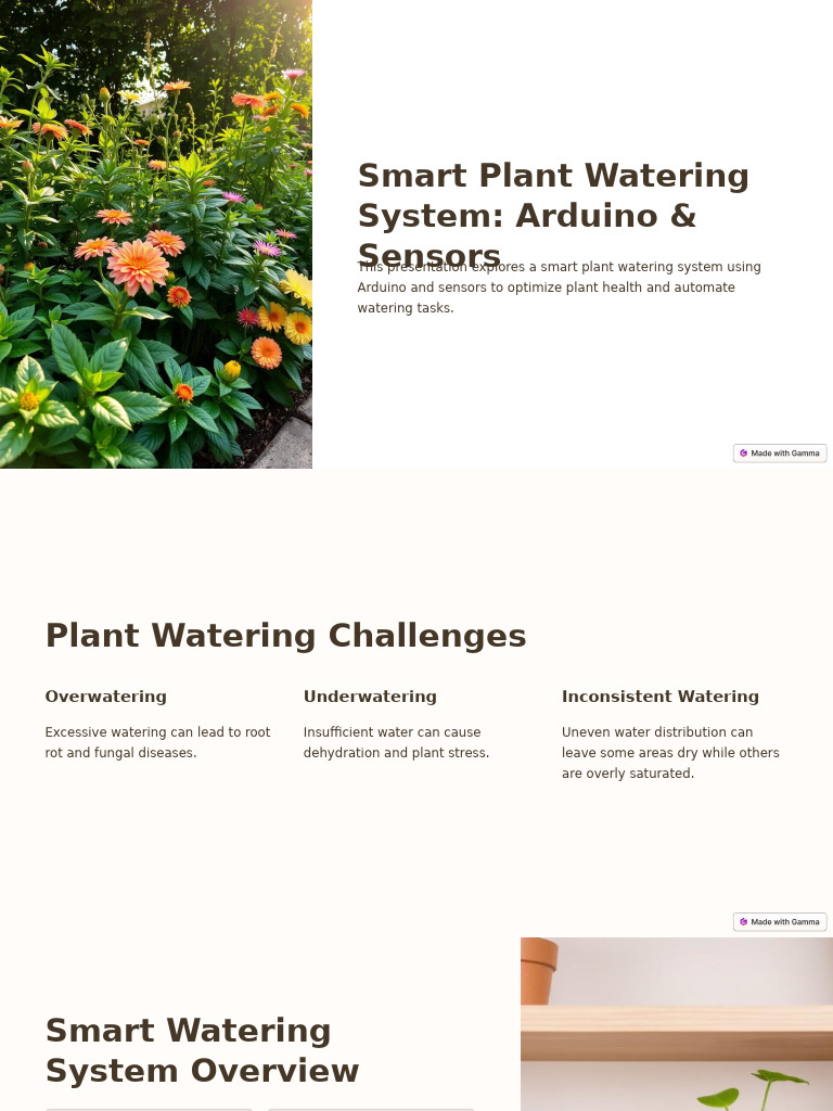 Smart Plant Watering System Arduino and Sensors | PDF | Arduino | Sensor