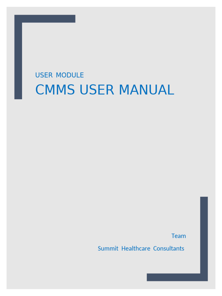 CMMS User Manual - User Module | PDF | Password | User (Computing)