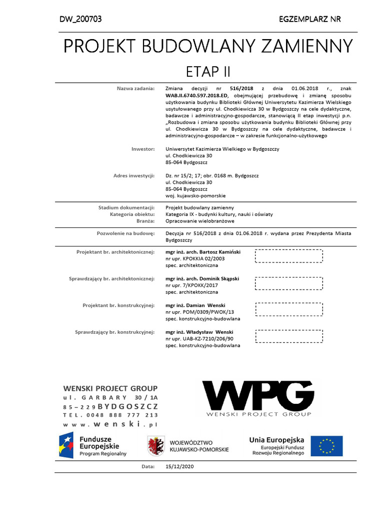 DW - 200703 - PBD - KN - OPIS TECHNICZNY v03 | PDF