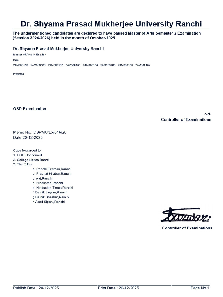MA English & Rural Development Results | PDF | Newspapers | Newspaper ...