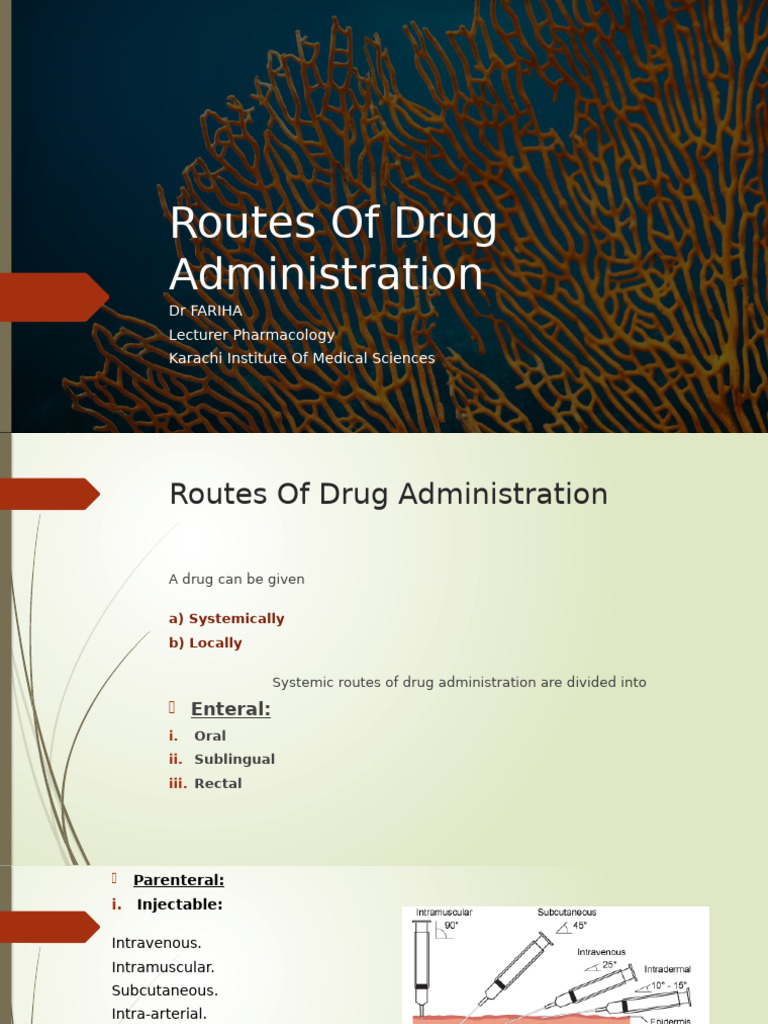 Drug Administration Routes Explained | PDF | Injection (Medicine ...