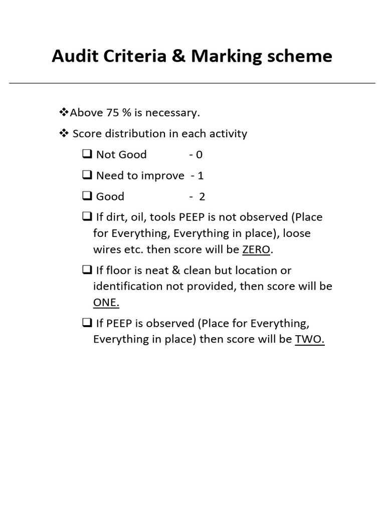 Audit Criteria P | PDF