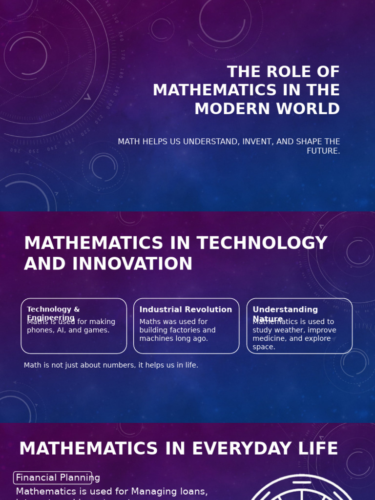 The Role of Mathematics in The Modern World | PDF
