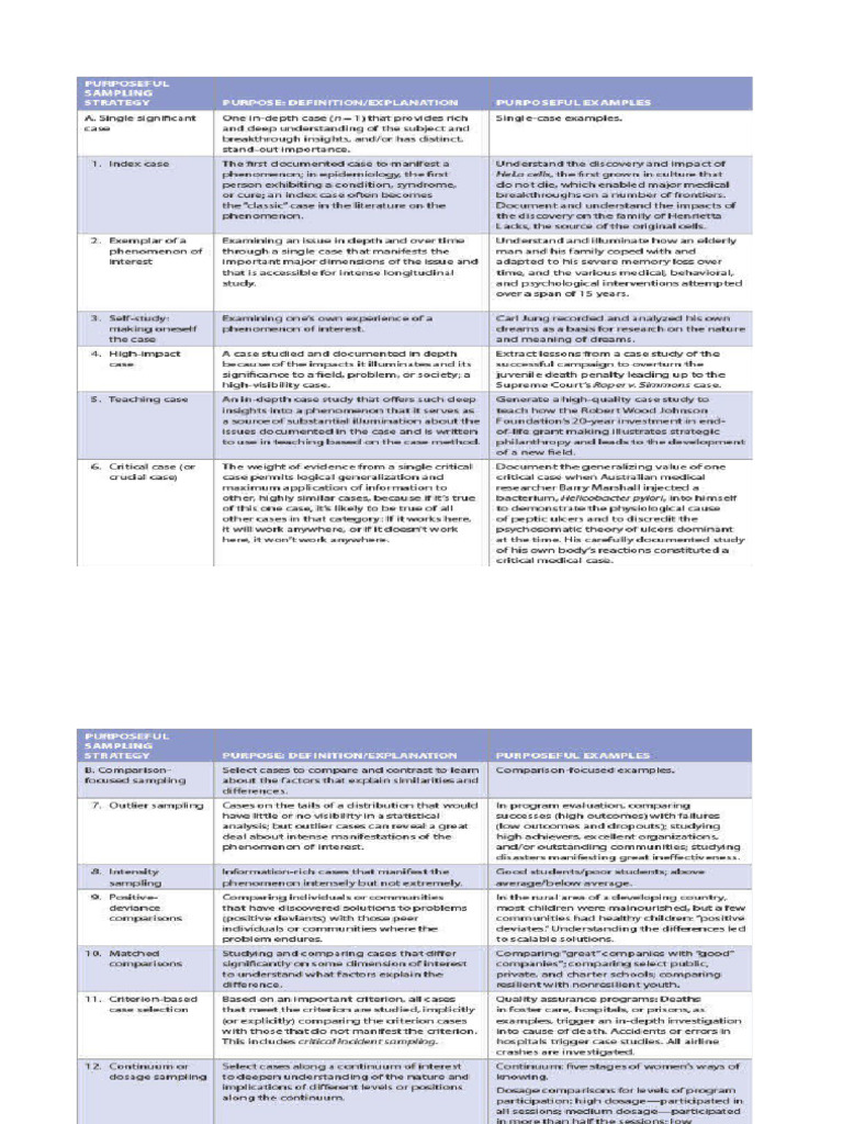 Purposive Sampling Strategies | PDF