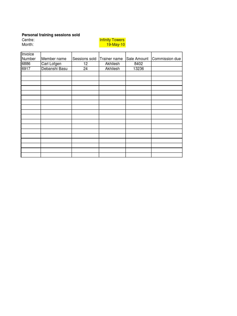 PT Track Sheet | PDF