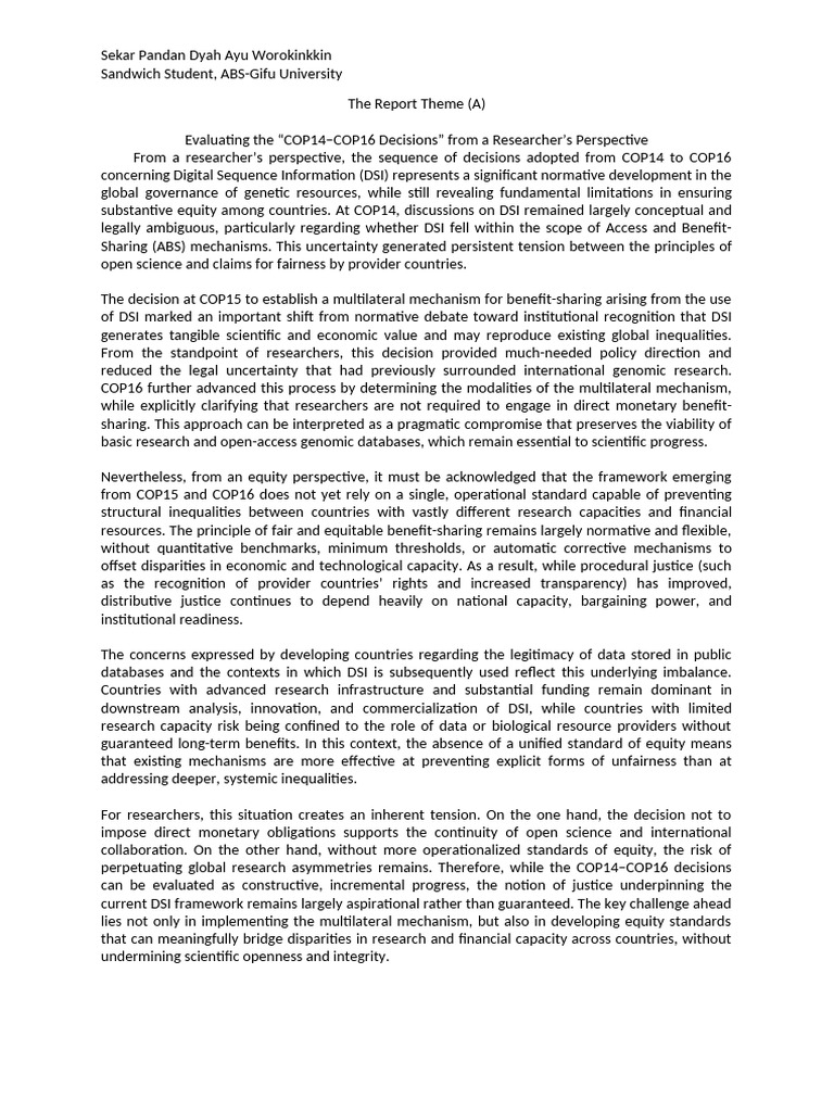 Special Lecture Report On Agriculture | PDF