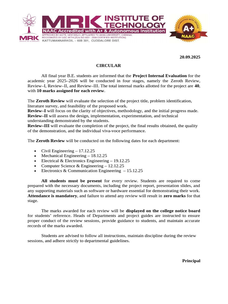 Project Circular | PDF