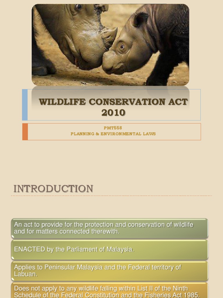 Wildlife Conservation Act 2010 Overview | PDF | Hunting | Search And ...