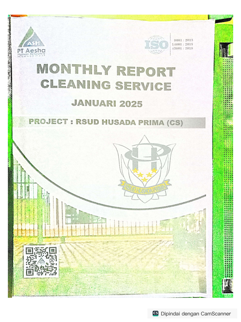 Monthly Report General Cleaning Jan 2025 | PDF