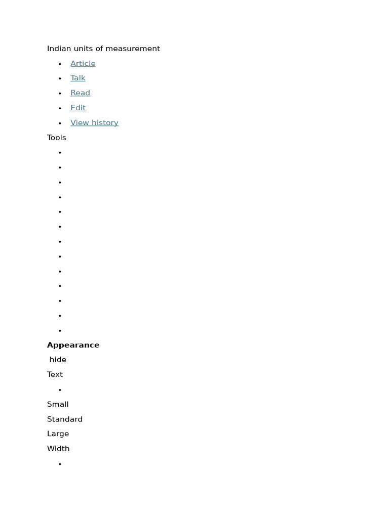 Indian Units of Measurement Explained | PDF | Quantity | Units Of ...