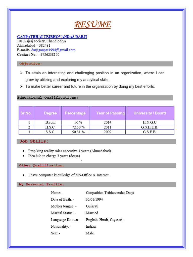 916939eb Dec3 4a85 A96c 06e2eab854e5 Ganesh Resume | PDF