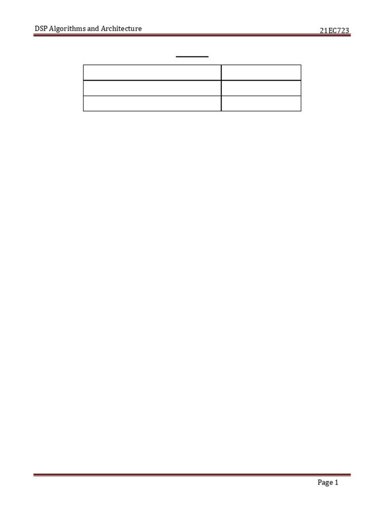 DSP Algorithms and Architecture Syllabus | PDF | Digital Signal ...