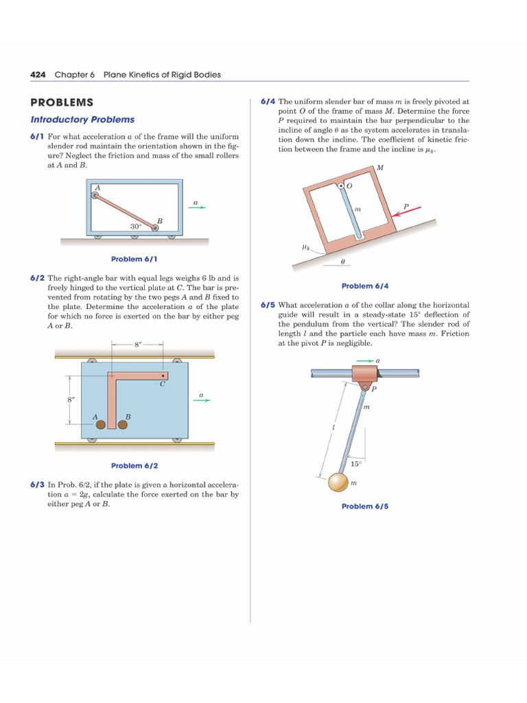 2D Kinetics of Rigit Bodies | PDF
