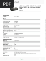 APC Easy UPS BV1000I-MS Specifications | PDF | Technology & Engineering