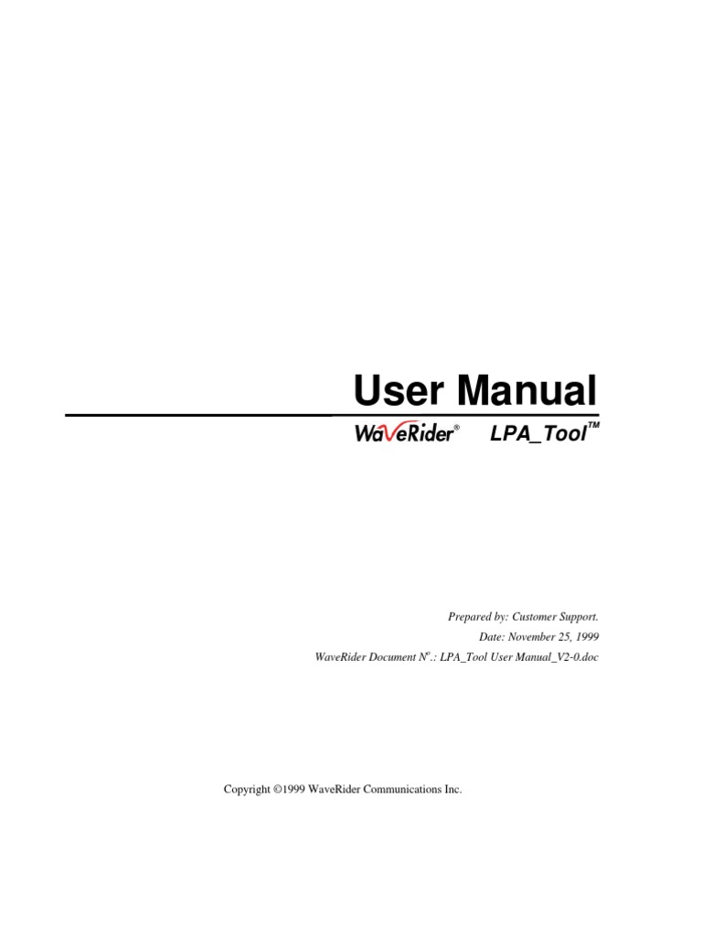 LPA Manual V2-0 | PDF