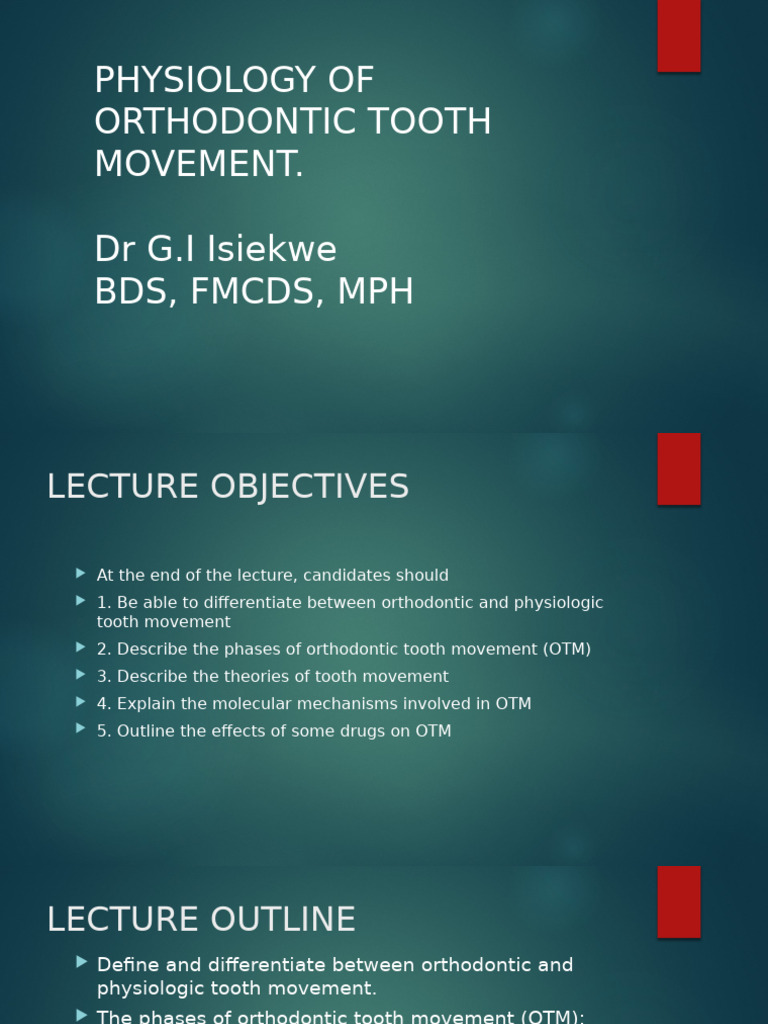 Orthodontic Tooth Movement Physiology | PDF | Bone | Human Tooth