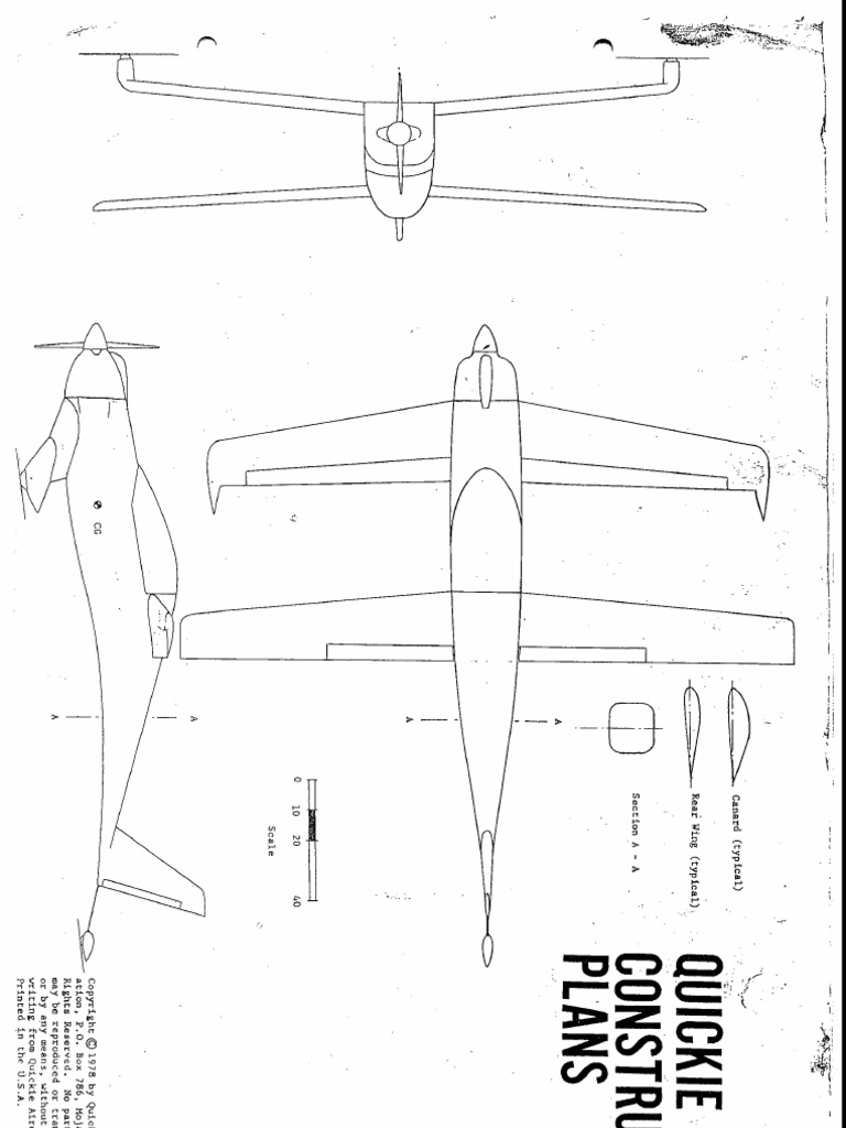 [Aviation] Ultralight 1. Aircraft Quickie Construction Plans