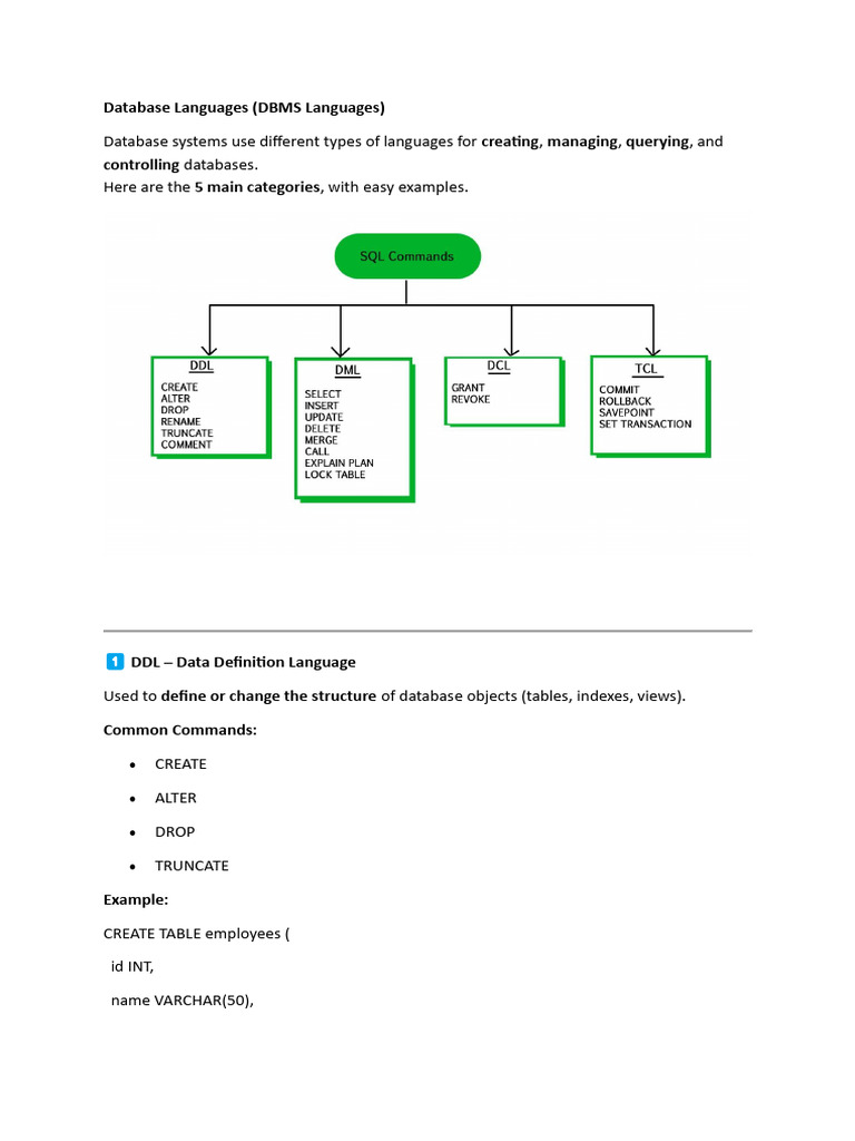 Database Languages | PDF