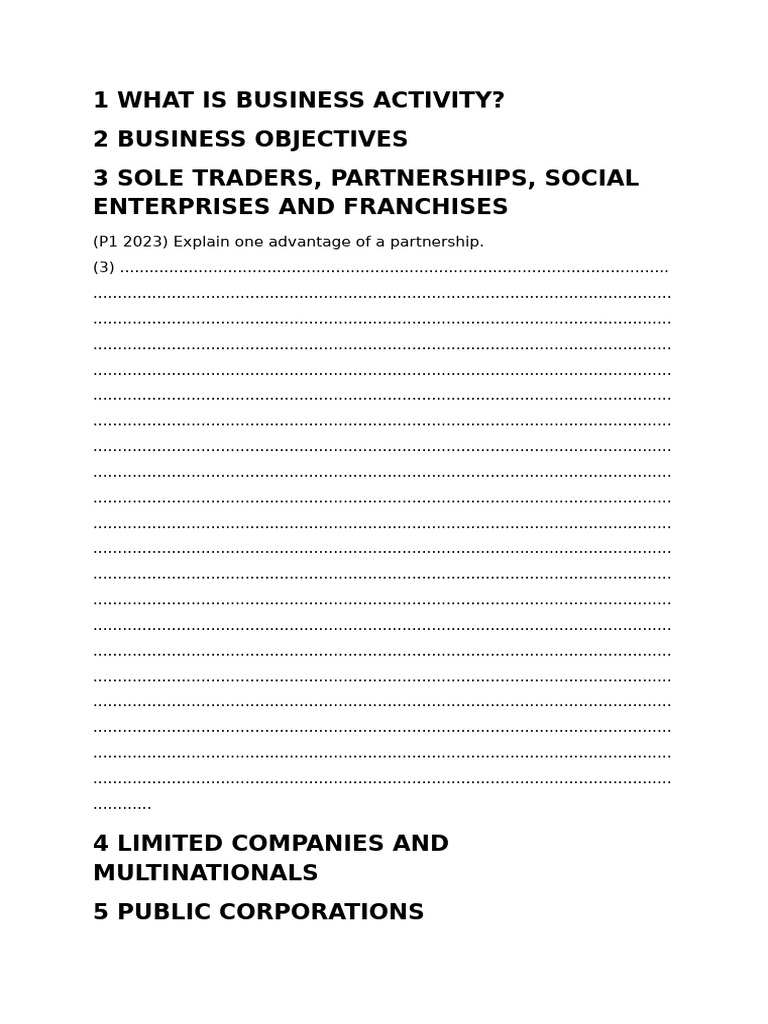 Past Paper Questions Organised in Topics | PDF | Employment | Floristry