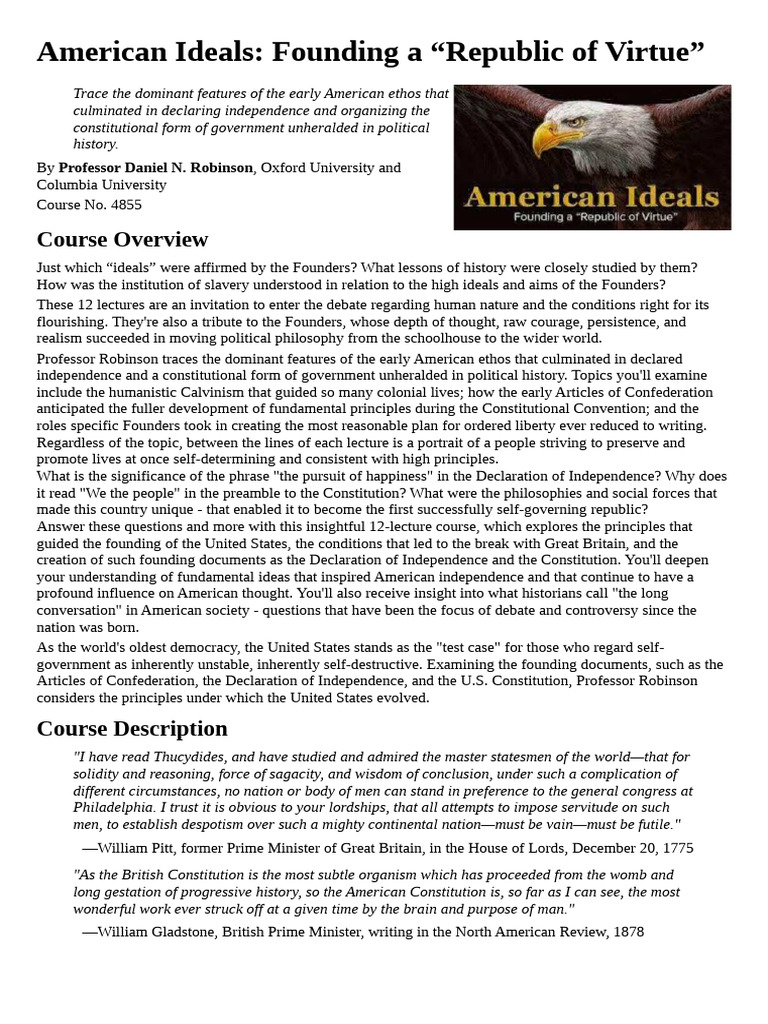 Founding Ideals of American Democracy | PDF