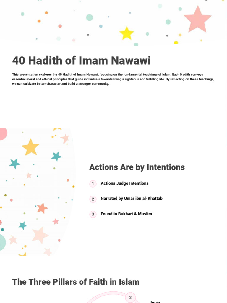40 Hadith of Imam Nawawi | PDF | God In Islam | Hadith
