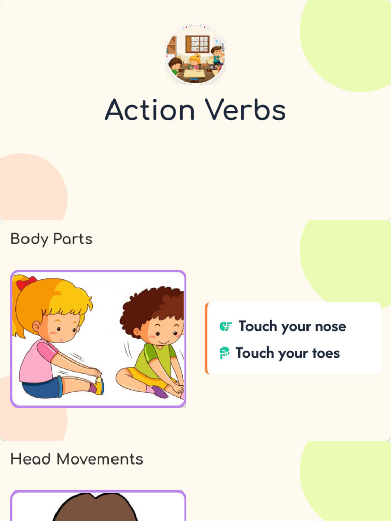 Action Verbs for Body Movements | PDF