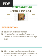 Diary Entry Structure and Format | PDF | Language Arts & Discipline ...