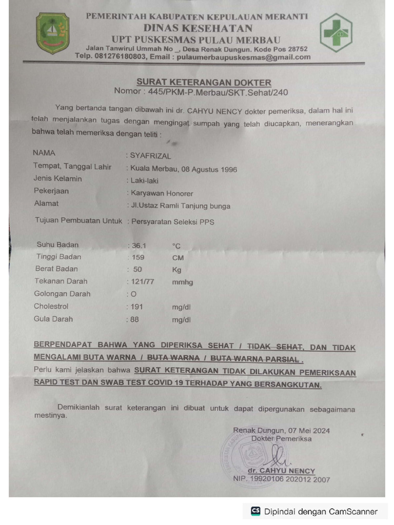 SKD Syafrizal | PDF