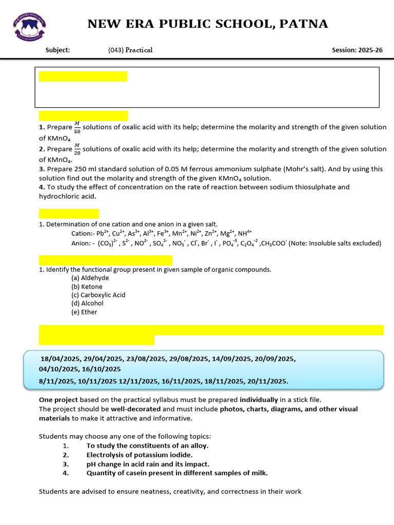 Chemistry Practical Guide For Cbse 102 Pdf Salt Chemistry Acid 4286