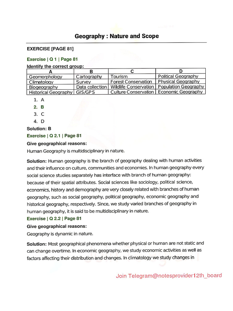 Geography - Nature and Scope | PDF