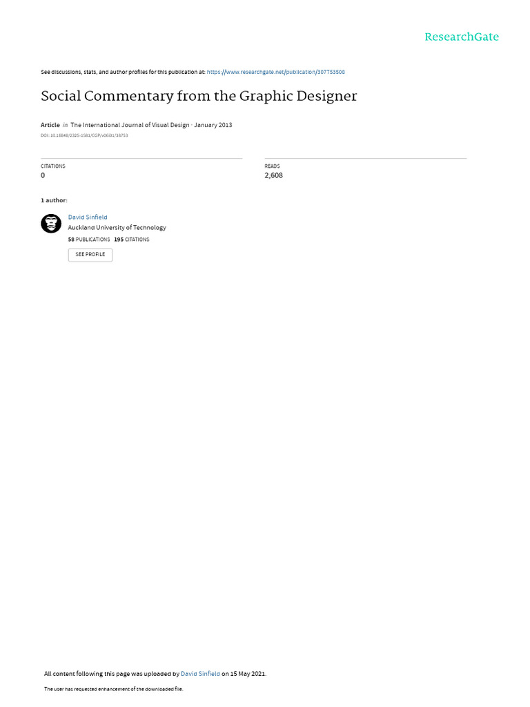 Graphic Design and Social Commentary | PDF | System | Chaos Theory