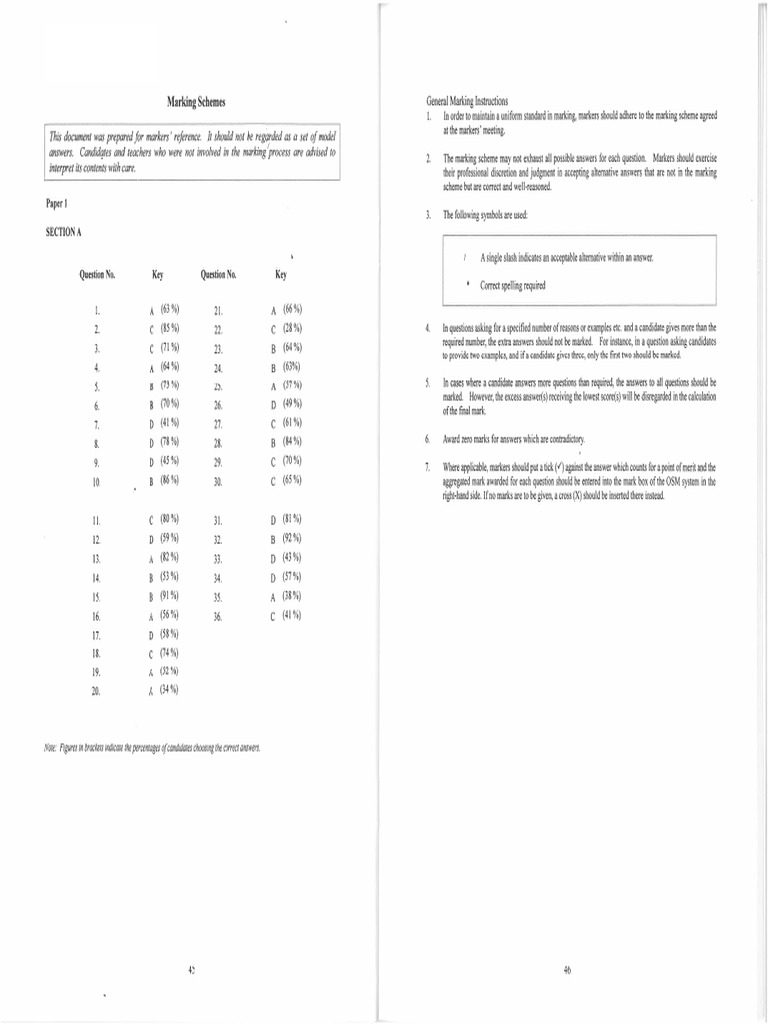 2020 DSE Bio - Marking | PDF